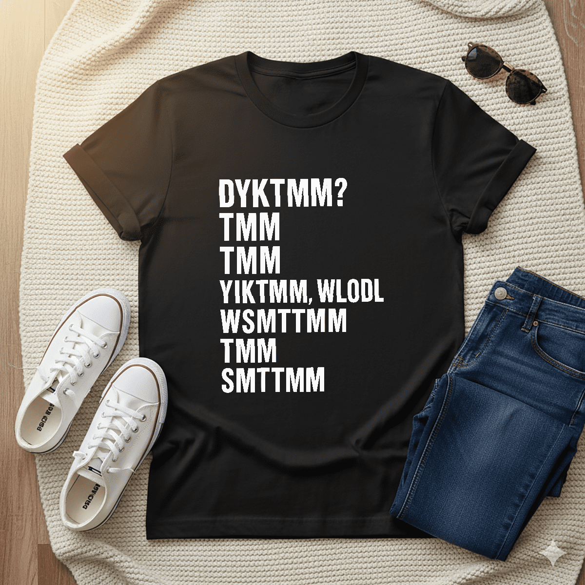 Dyktmm Acronym Text Minimal Meme Quote Clean Humor Unisex T-Shirt ...