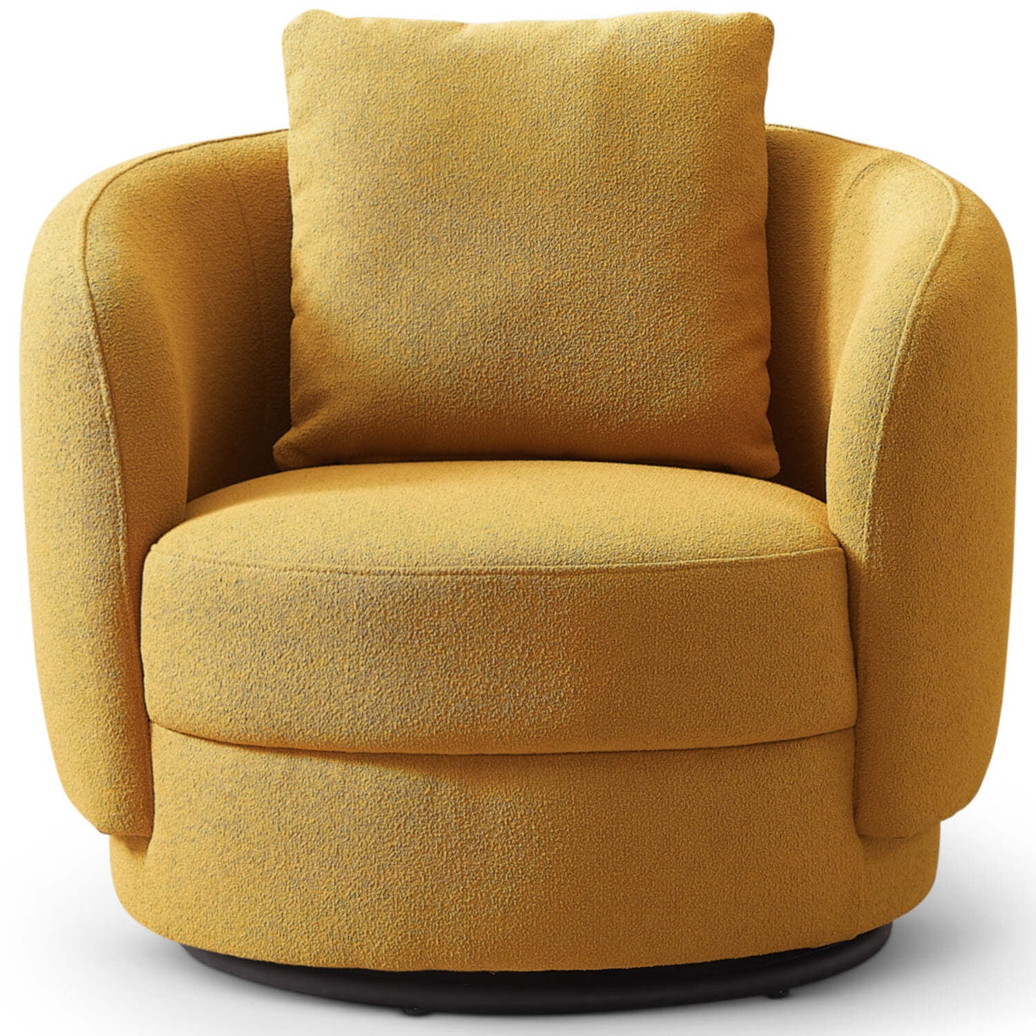 Dylan Boucle Lounge Chair Yellow Boucle - Walmart.com