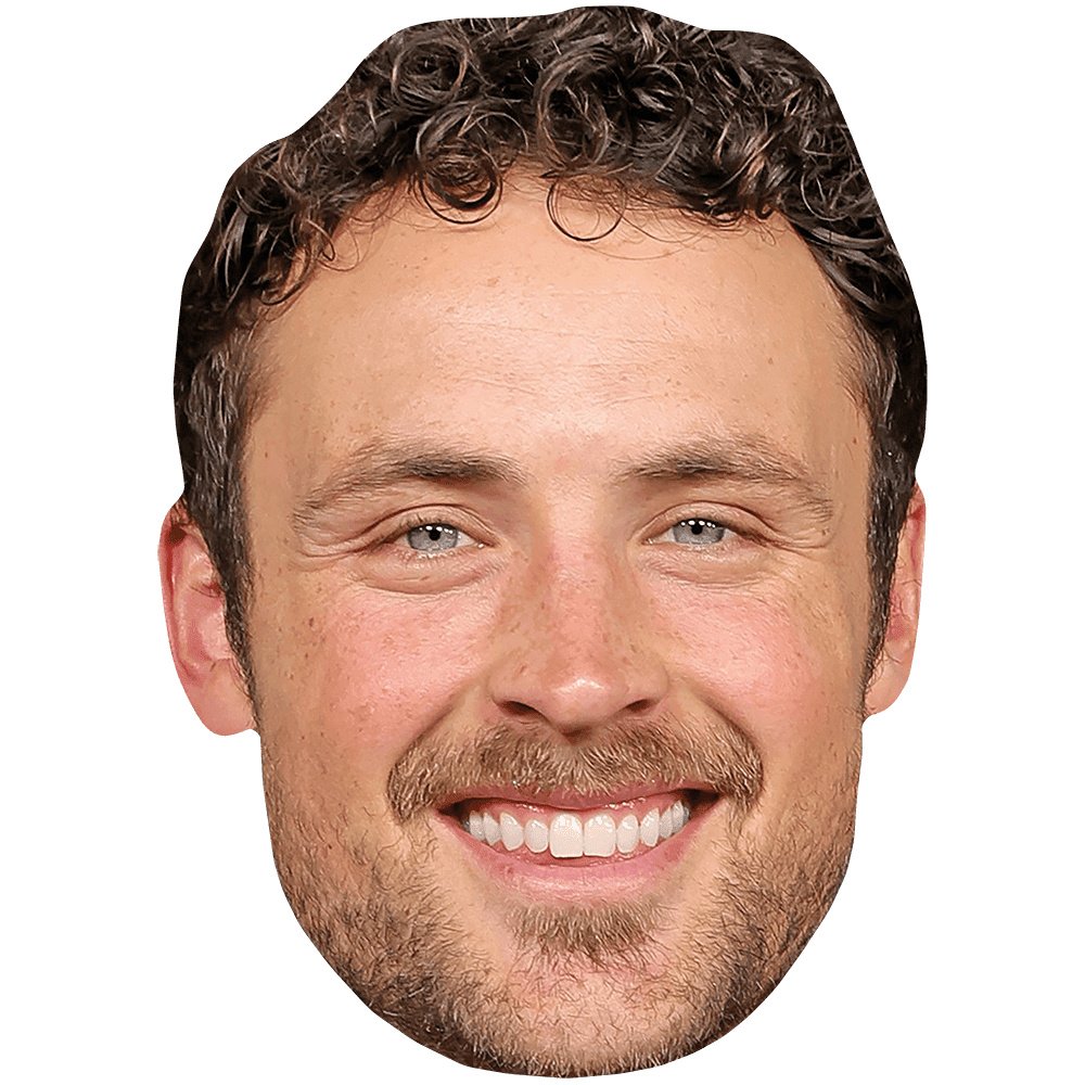 Dylan Efron (Curls) Celebrity Mask, Flat Card Face, Fancy Dress Mask ...