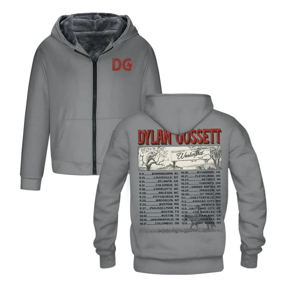 Dylan Gossett The Westward Tour Zipper Hoodie Long Sleeve Streetwear ...