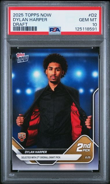 Dylan Harper 2025 Topps Now Draft Rookie Card #D2 PSA 10 Gem Mint ...