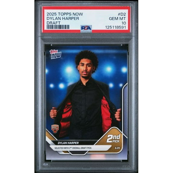 Dylan Harper 2025 Topps Now Draft Rookie Card #D2 PSA 10 Gem Mint ...