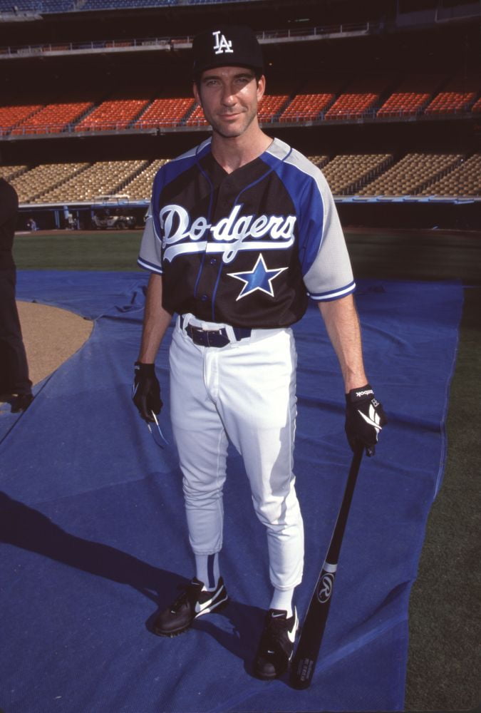 Dylan Mcdermott With Bath In Dodger Uniform Hollywood Stars Night Photo ...