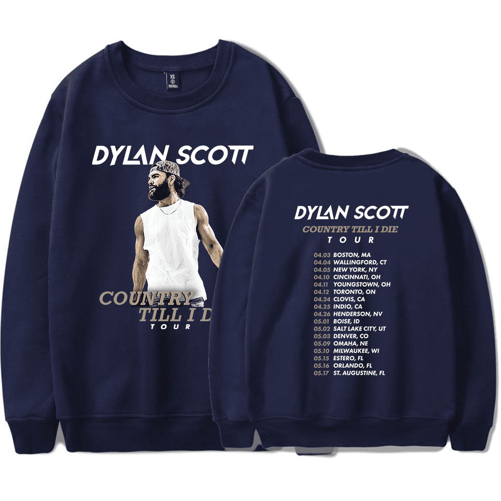 Dylan Scott Country Till I Die Tour Crewneck Sweatshirt Merch Casual ...