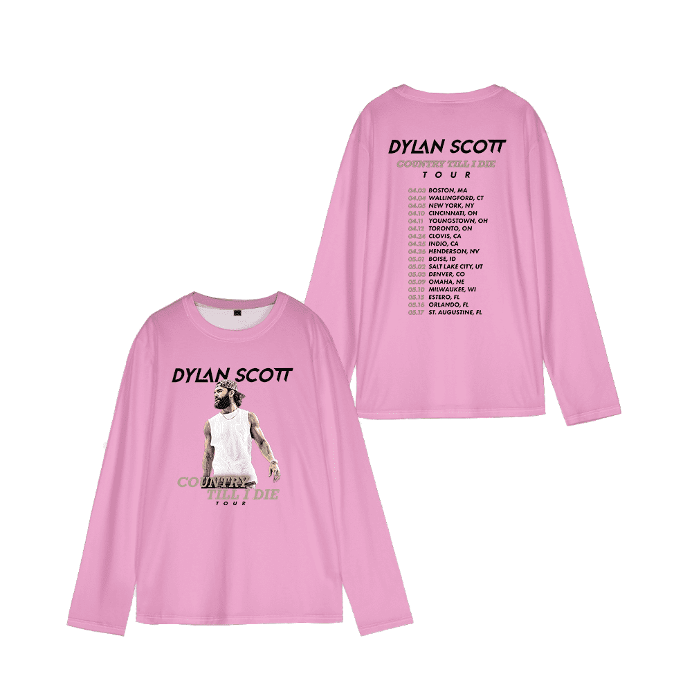 Dylan Scott ‎Country Till I Die Tour Long Sleeve T-shirt Women Men ...