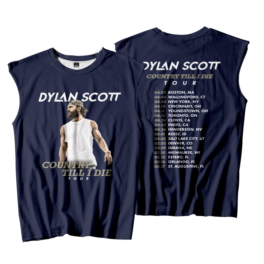 Dylan Scott ‎Country Till I Die Tour Tank Top Women Men Crewneck Vest ...