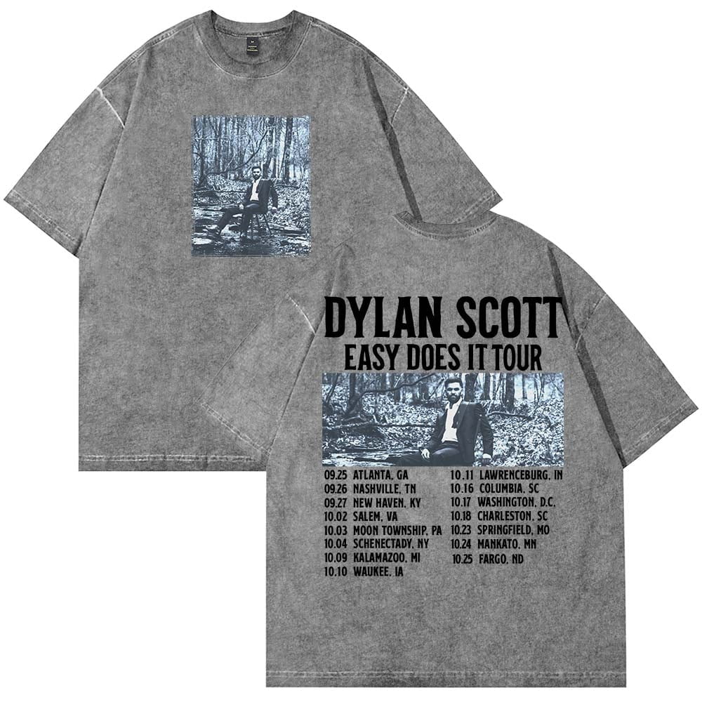 Dylan Scott Easy Does It Tour 2025 T-shirt washed with water, unisex ...