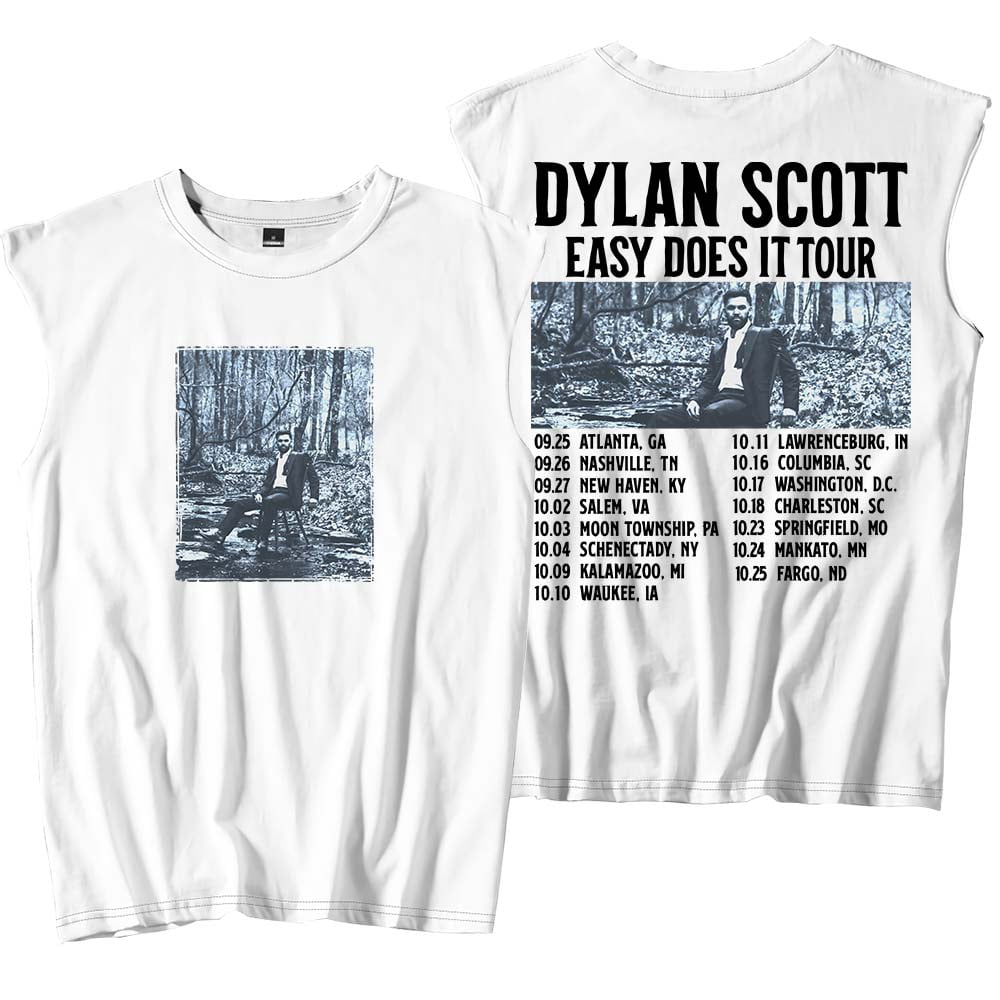 Dylan Scott Easy Does It Tour 2025 Tank Tops Sleeveless Sport Vest ...