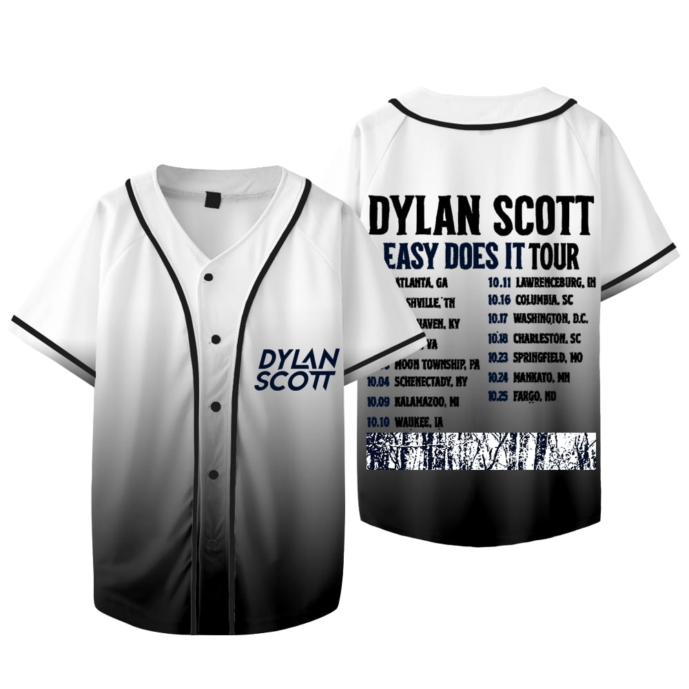 Dylan Scott Easy Does It Tour Baseball Jacket Tee Women Men V-neck Short Sleeve T-Shirts ...
