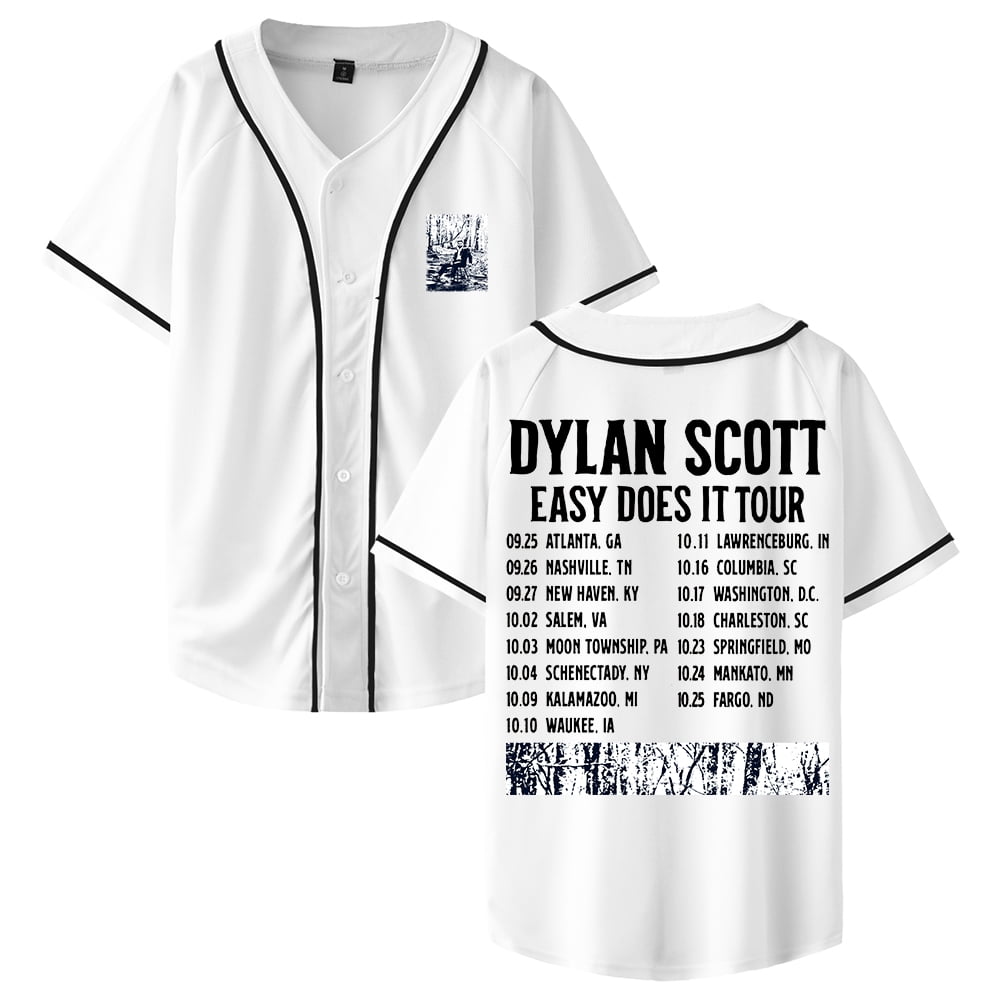 Dylan Scott Easy Does It Tour Baseball Jersey Short Sleeve Button-up ...