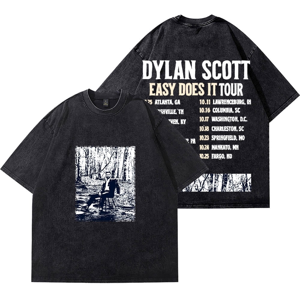 Dylan Scott Easy Does It Tour Merch Vintage Wash T-Shirts Women Men ...