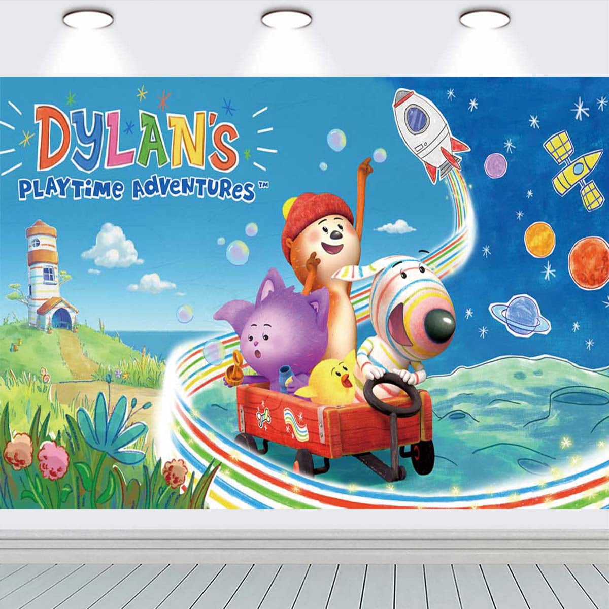 Dylan's Playtime Adventures school Backdrop Background Banner Taspestry ...