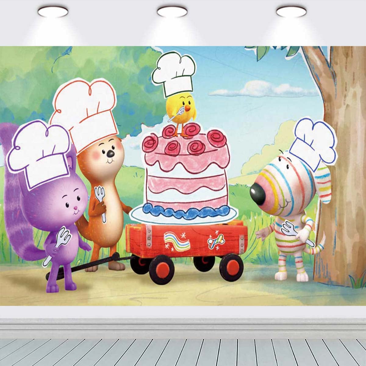 Dylan's Playtime Adventures school Backdrop Party Supplies Taspestry ...