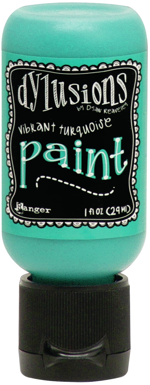 Dylusions Acrylic Paint 1oz-Vibrant Turquoise - Walmart.com