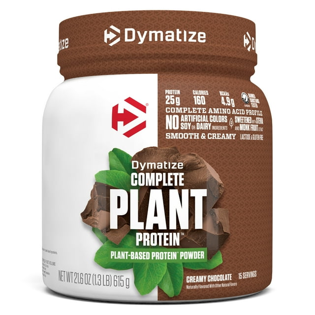 Dymatize Plant-Based Protein Powder, Creamy Chocolate, 25g, 15 Servings ...