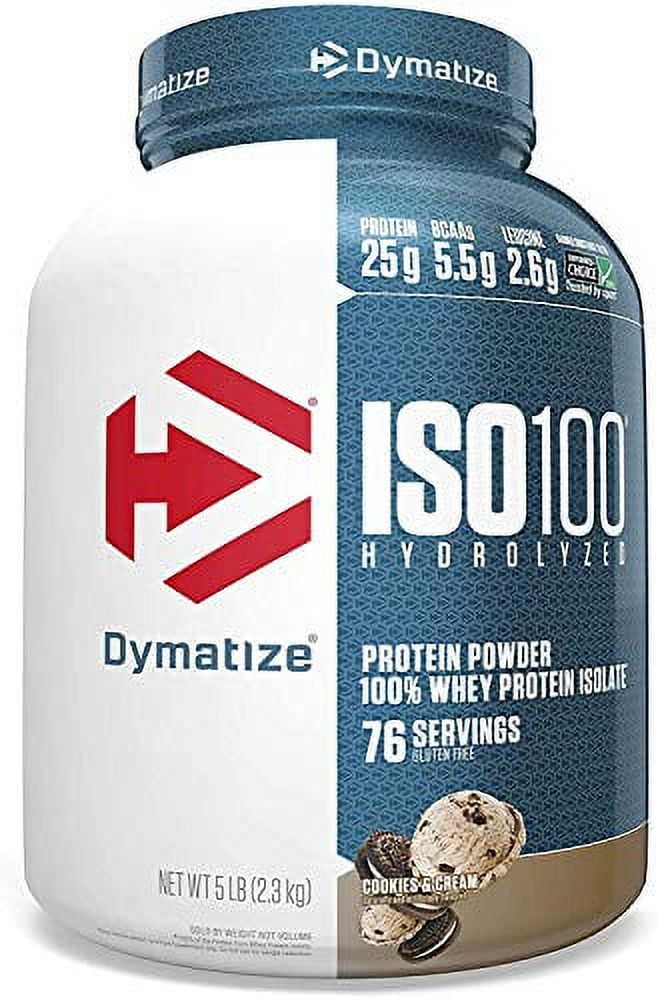 Dymatize ISO100 Hydrolyzed Whey Isolate Protein, 25g, 5.5g BCAAs ...