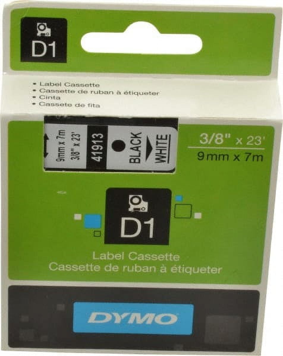 Dymo 3/8" x 23' Black Tape Cassette 3/8" Wide, 23' Long - Walmart.com