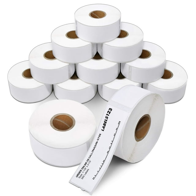 Dymo 30252 Compatible Labels 12 Rolls, Height 4", Length 9", Weight 3 ...