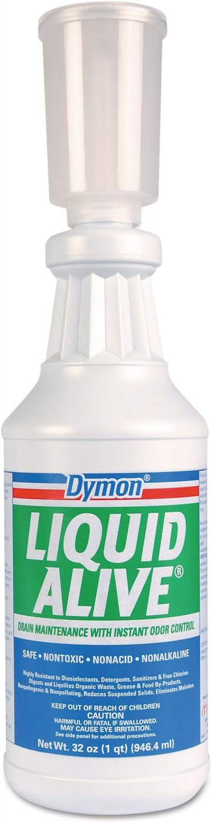 Dymon 23332 LIQUID ALIVE Enzyme Producing Bacteria, 32 oz. Bottle, 12 ...