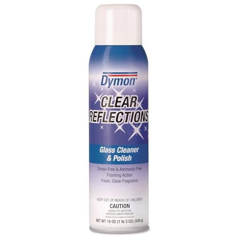 Dymon 38520 Clear Reflections Aerosol Mirror/Glass Cleaner, 19 oz., 12 ...