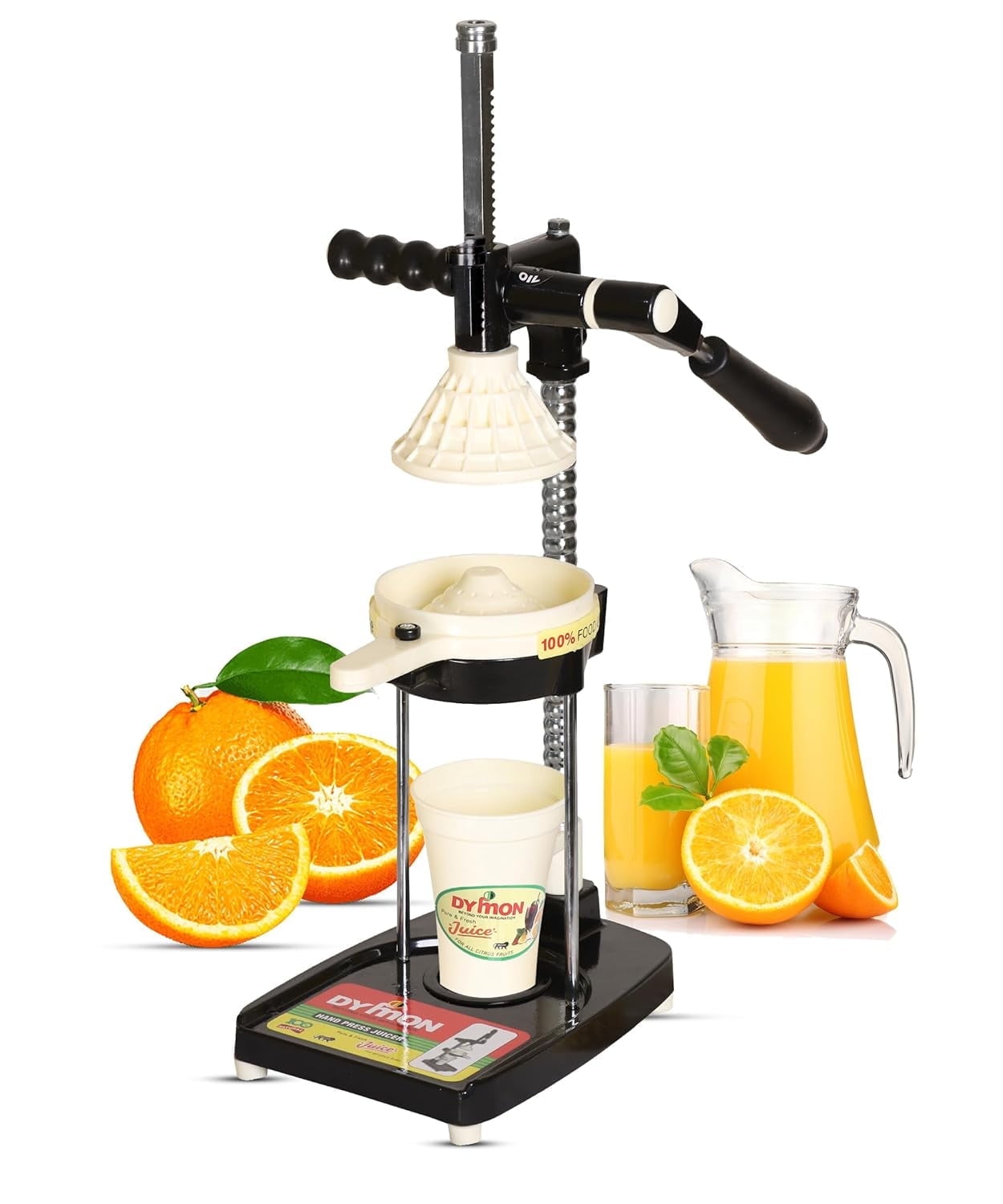 Dymon Hand Press Manual Juicer (FIXED MODEL) With Food grade Material, Patened, Cold Press ...
