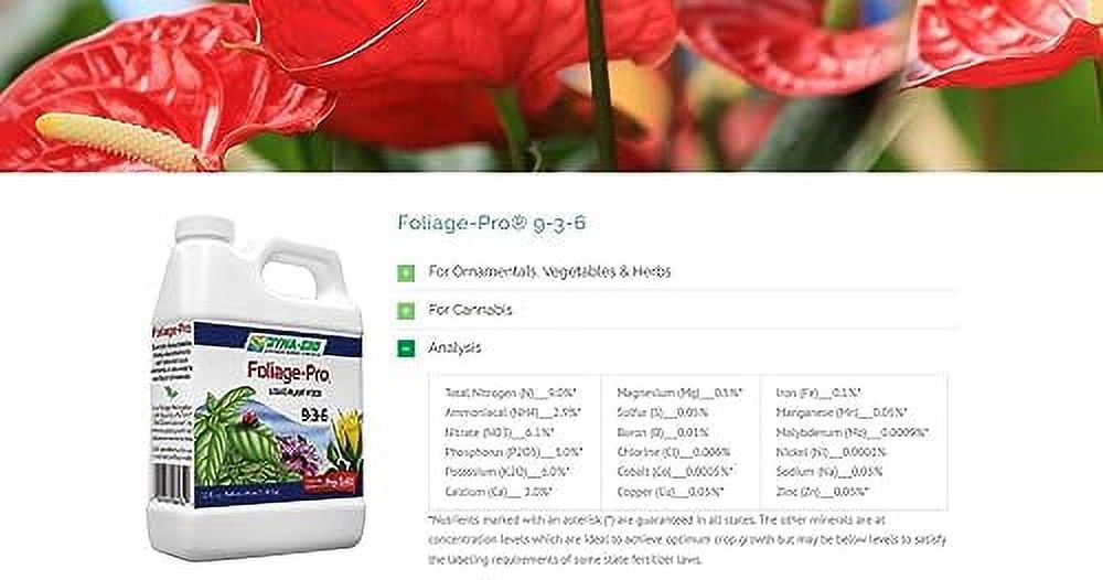 Dyna-Gro Foliage-Pro Nutrient, 1 Qt - Walmart.com