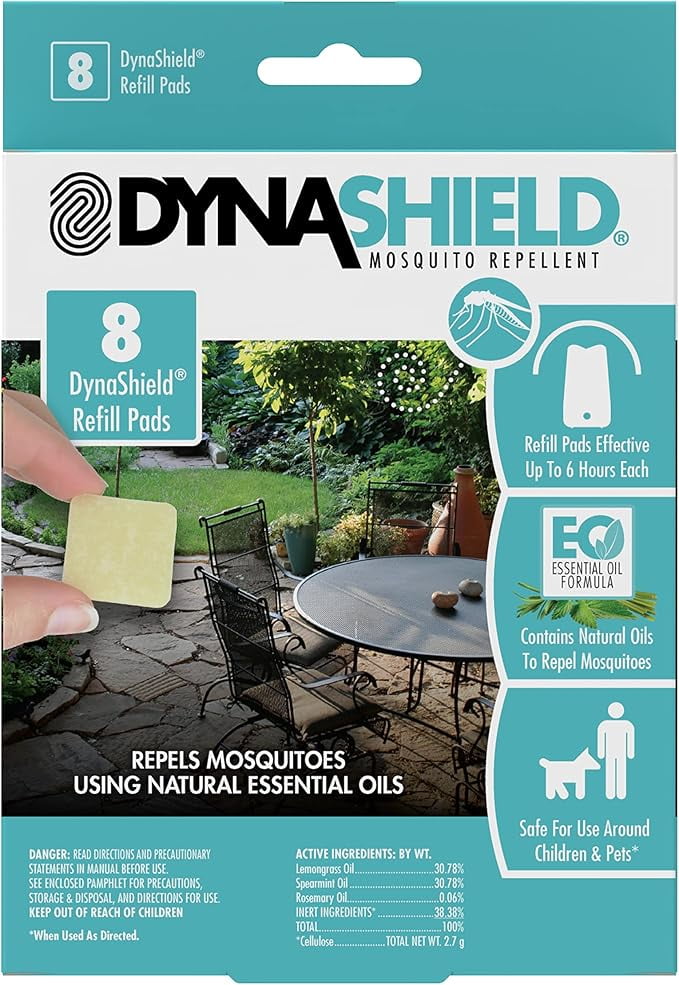 DynaTrap DS1000R8SR DynaShield Repellent 8 Pack, 8 Refill Pads, White - Walmart.com