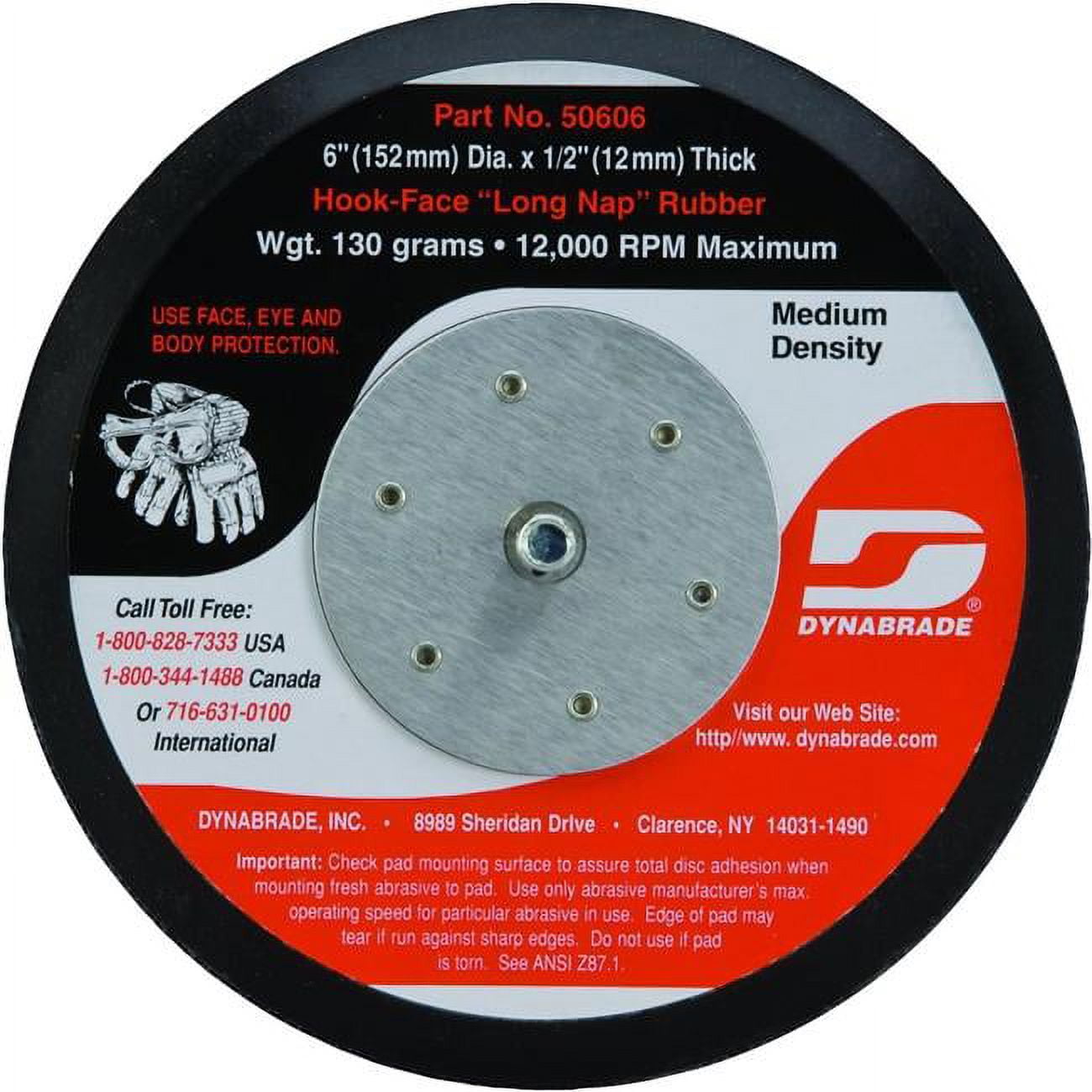 Dynabrade DYN-50606 6 in. Non-Vacuum Disc Pad - Walmart.com