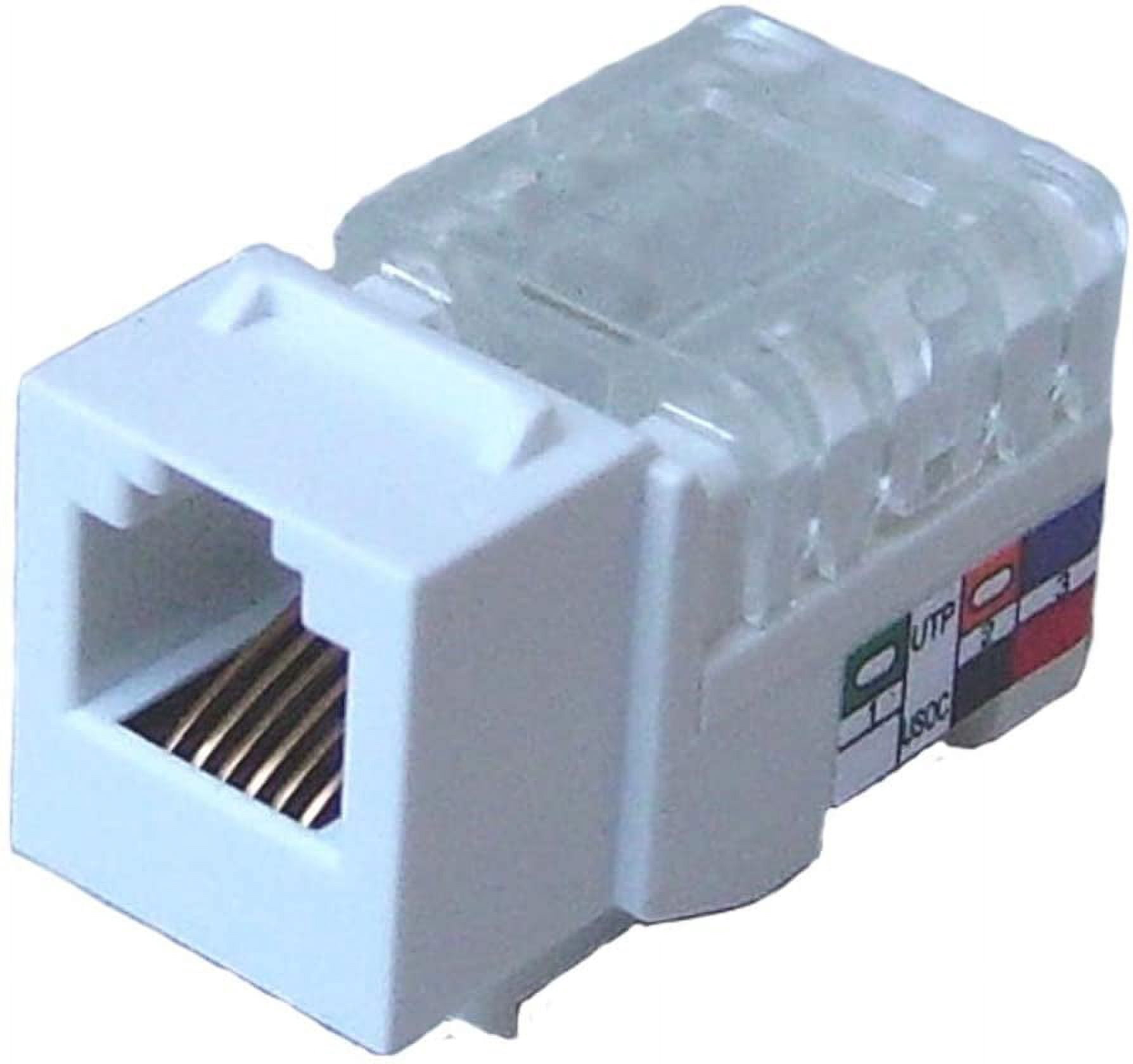 Dynacom Kwikjack CAT6 Data Jack - 25 Piece Pack - White (10606K25-WH ...