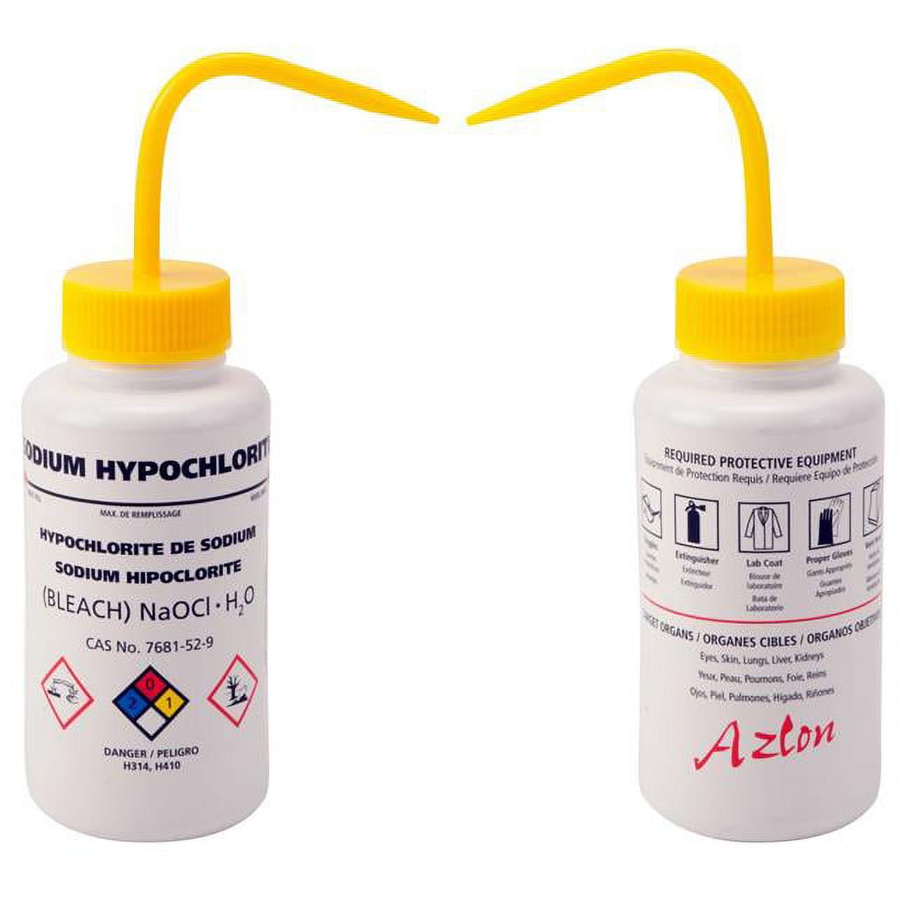 Dynalon 506975 500 ml Sodium Hypochlorite Bleach GHS Washbottle ...