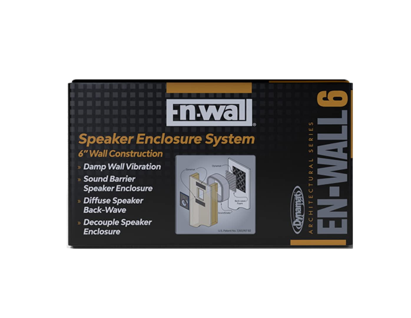 Dynamat En-Wall (6 inch wall kit) - Sound Deadening Speaker Insulation - Foam Speaker Enhancer ...