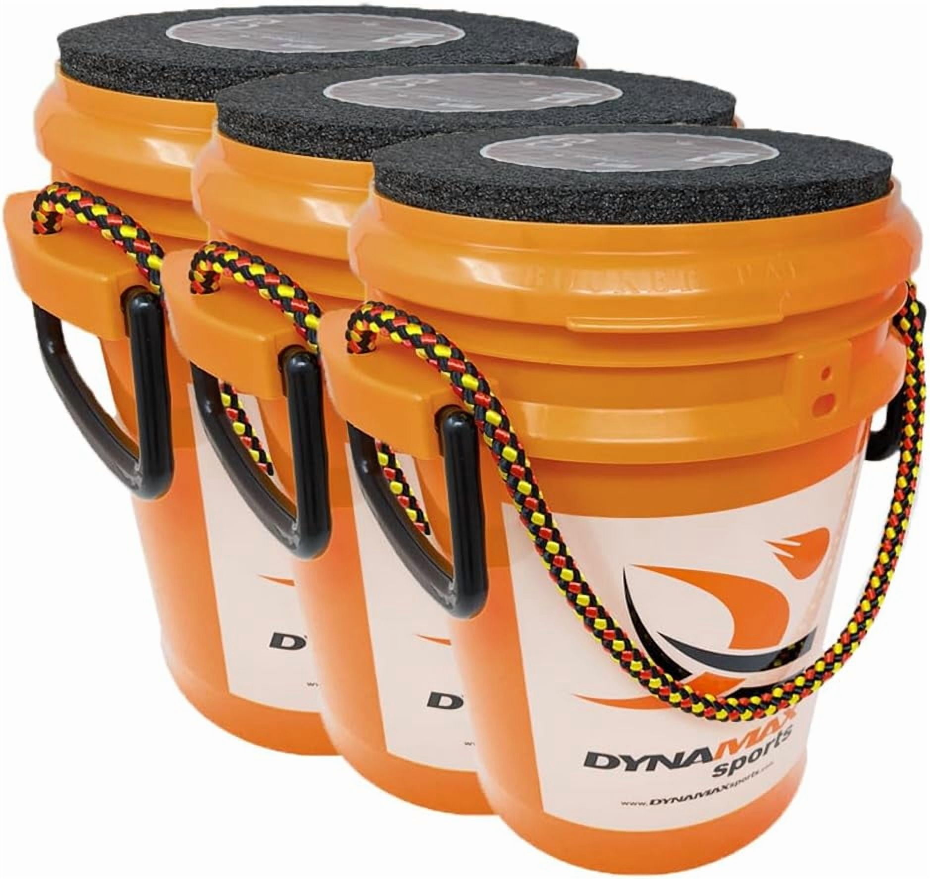 Dynamax Sports 5 Gallon Ball Bucket with Padded Seat Lid - 3 Pack ...