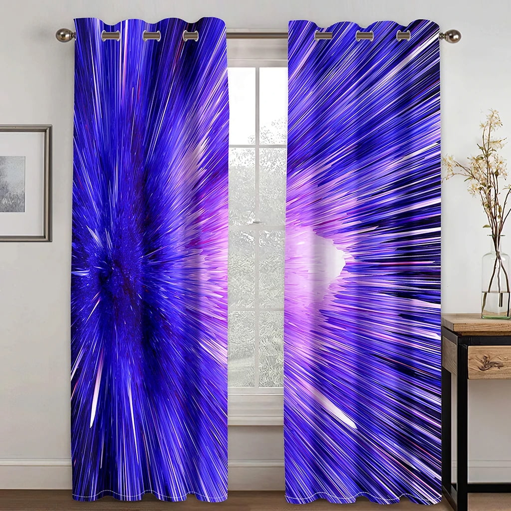 Dynamic 3D Emission Light s Blackout Window Curtains for Bedroom Living ...