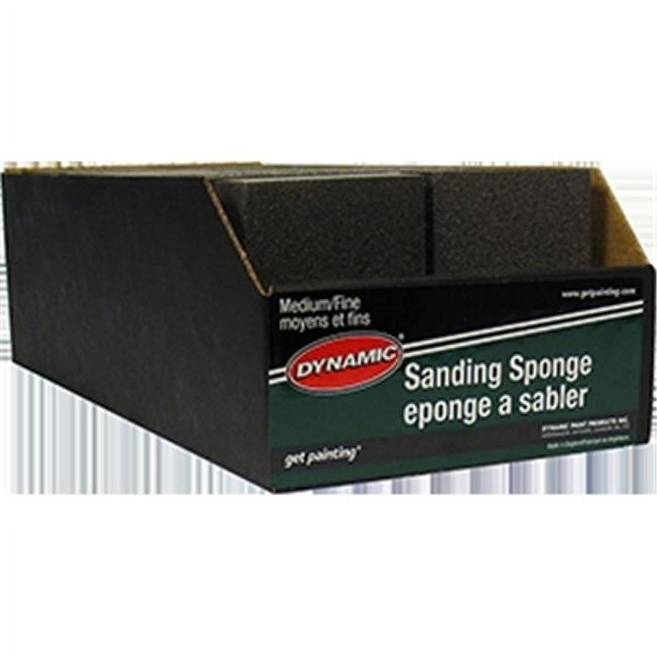 Dynamic AG002600 Medium & Fine Sanding Sponge Display Box - Pack of 24 ...