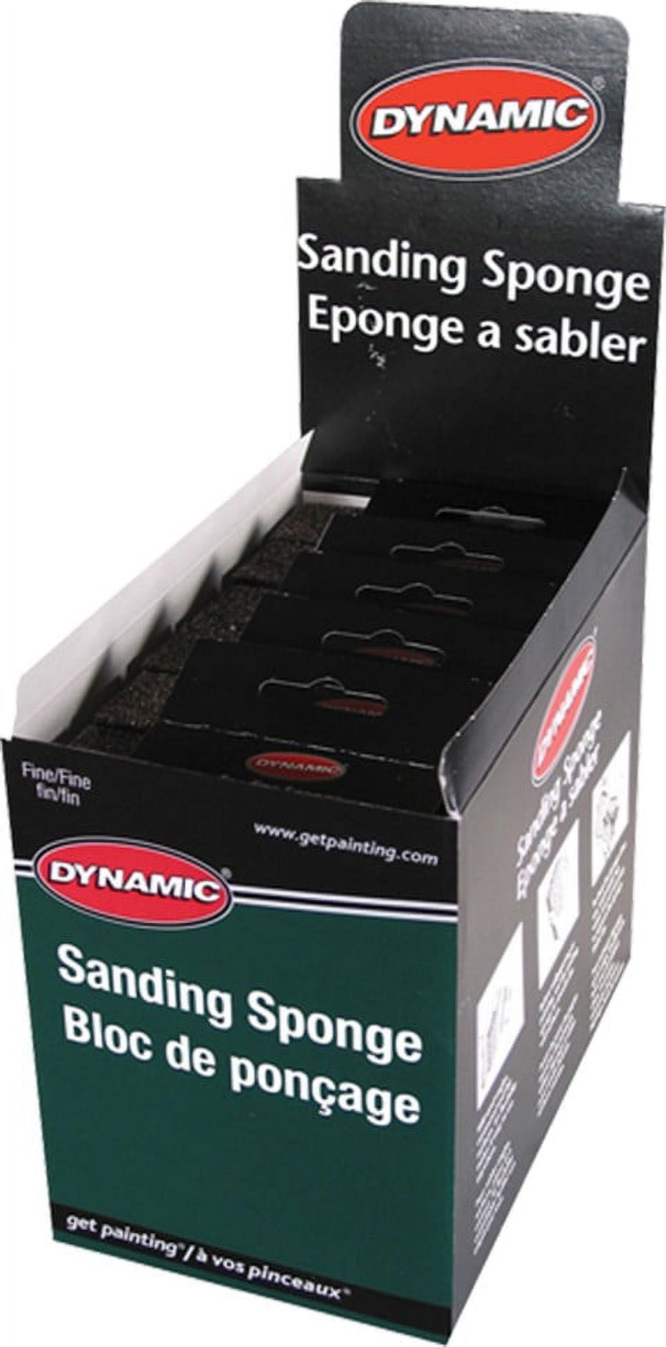 Dynamic AG572604 Fine/Fine Sanding Sponge, Carded, 12Pk - 12ct. Case ...
