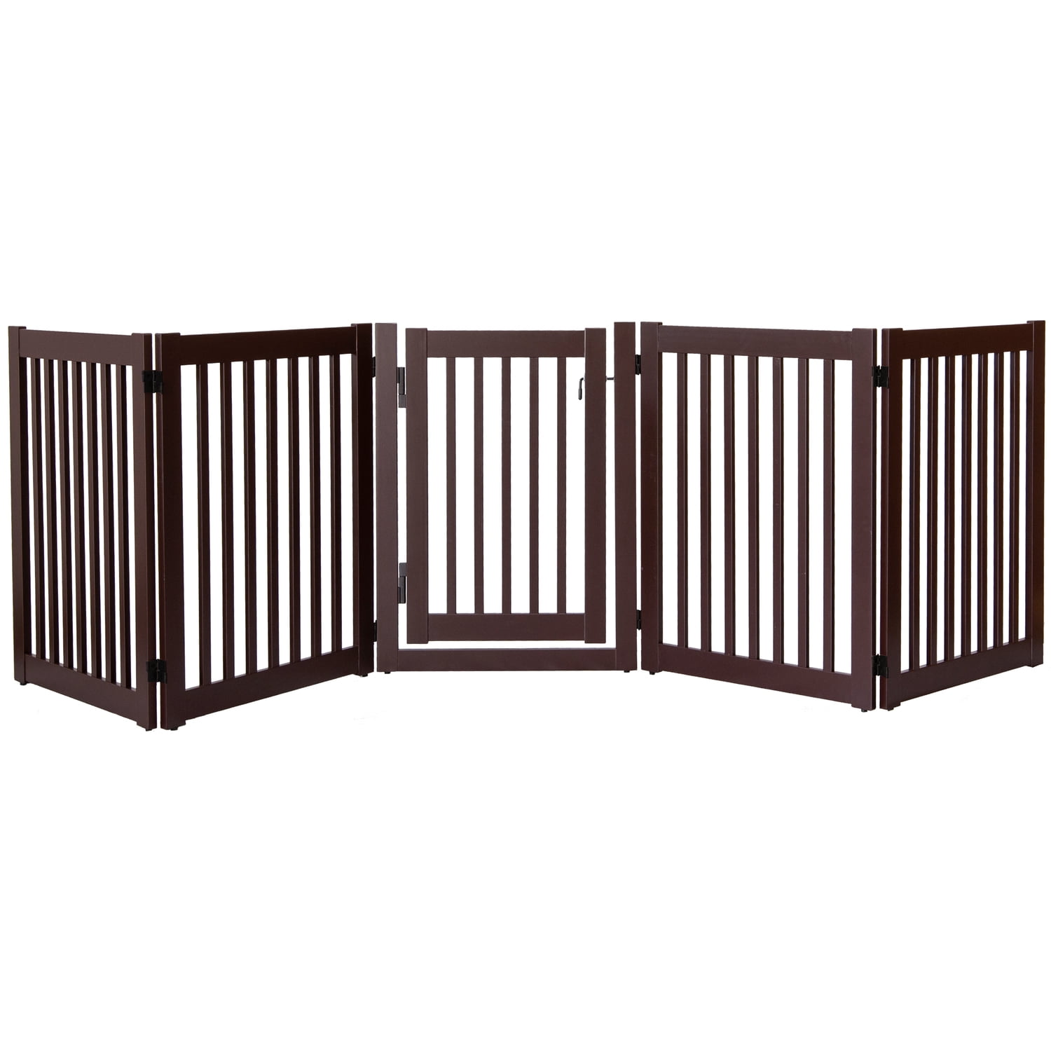 Dynamic Accents Highlander Series Solid Wood Pet Gate - 5 Panel Walk ...