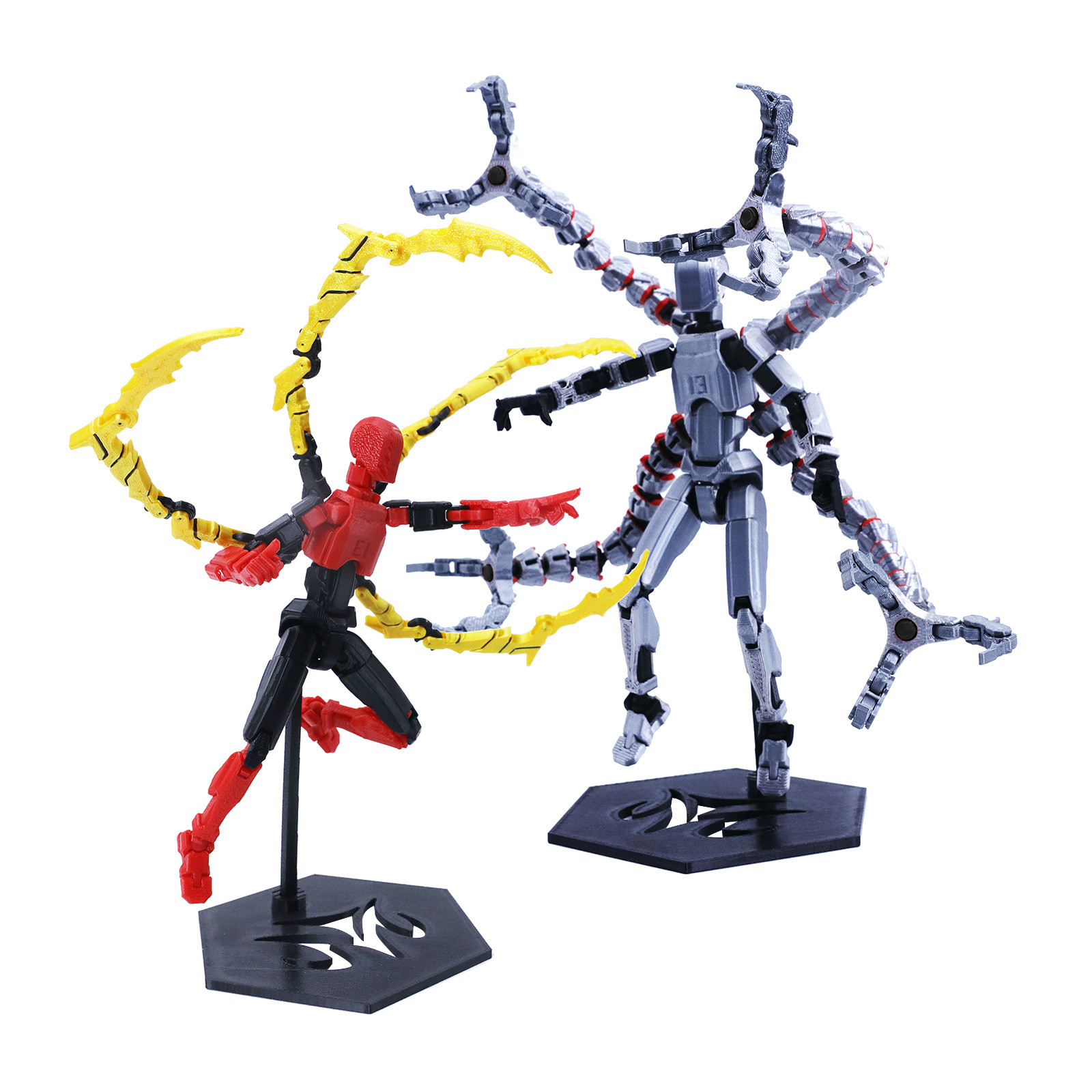 Dynamic Action Figure Set with Flexible Arms and Accessories for ...