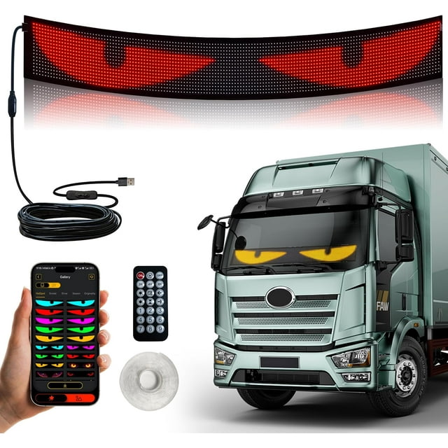 Dynamic Animated LED Car Eyes Halloween, Blinking LED Devil Eyes for ...