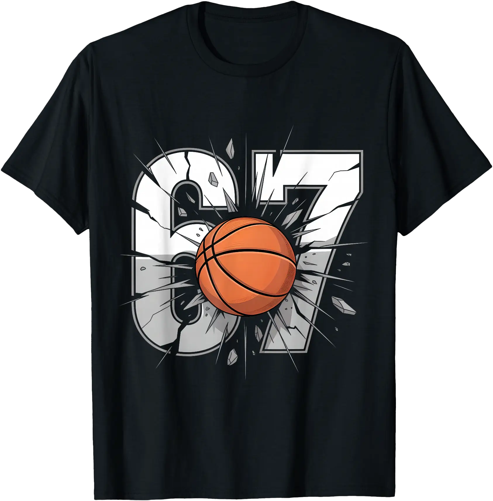 Dynamic Basketball Graphic 67 T-Shirt for Energetic Style - Walmart.com