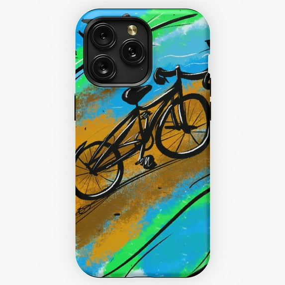 Dynamic Bike Modern Cyclist Artistic Design Art iPhone Case 17 16 15 14 13 12 11 Pro Max ...