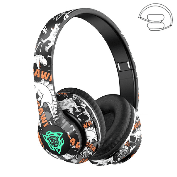 Dynamic Bluetooth Headphones Foldable Headphones Bluetooth V5.1 + Wired ...