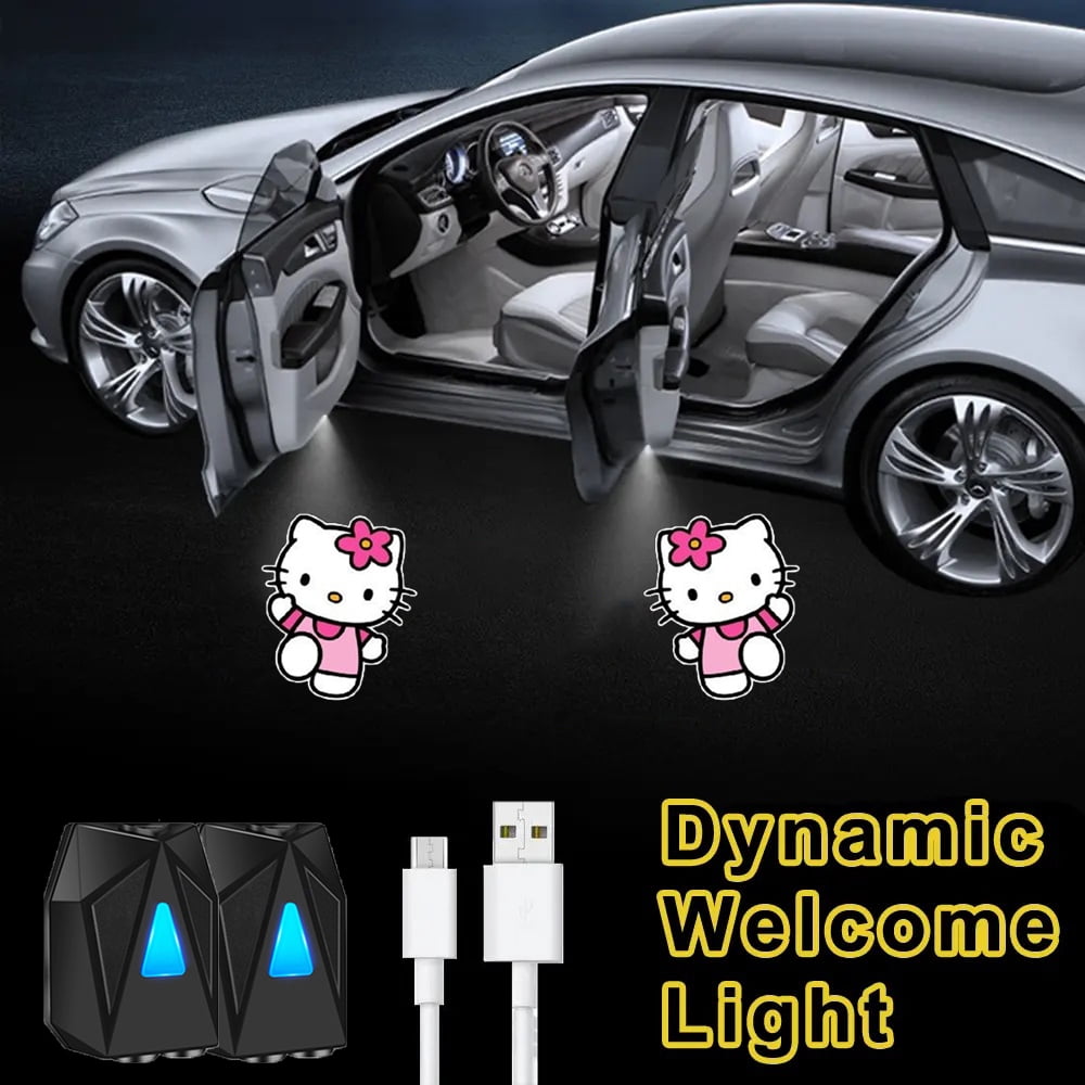 Dynamic Car Welcome Lights, Car/Bicycle Cartoon LED Projectors, Car ...