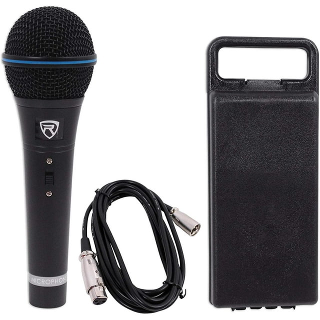 Dynamic Cardioid Professional Metal Microphone W/10' XLR Cable., Black ...