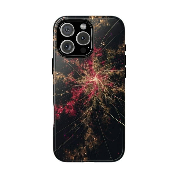 Dynamic Cell Quasar Burst Golden Abstract Artwork Phone Case for iPhone ...