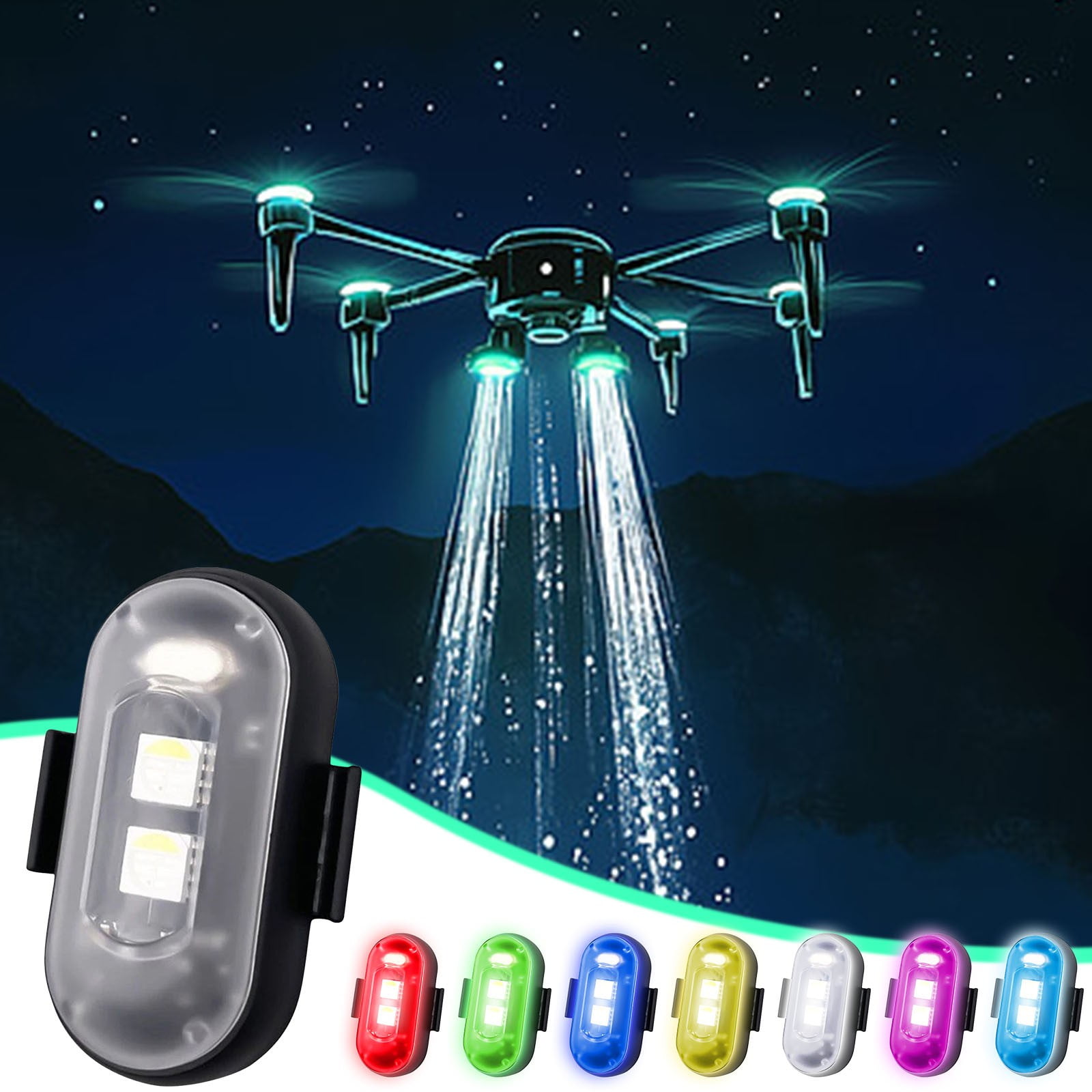 Dynamic Colorful LED Lights, Magnetic Motorcycle Tail Light, Remote ...