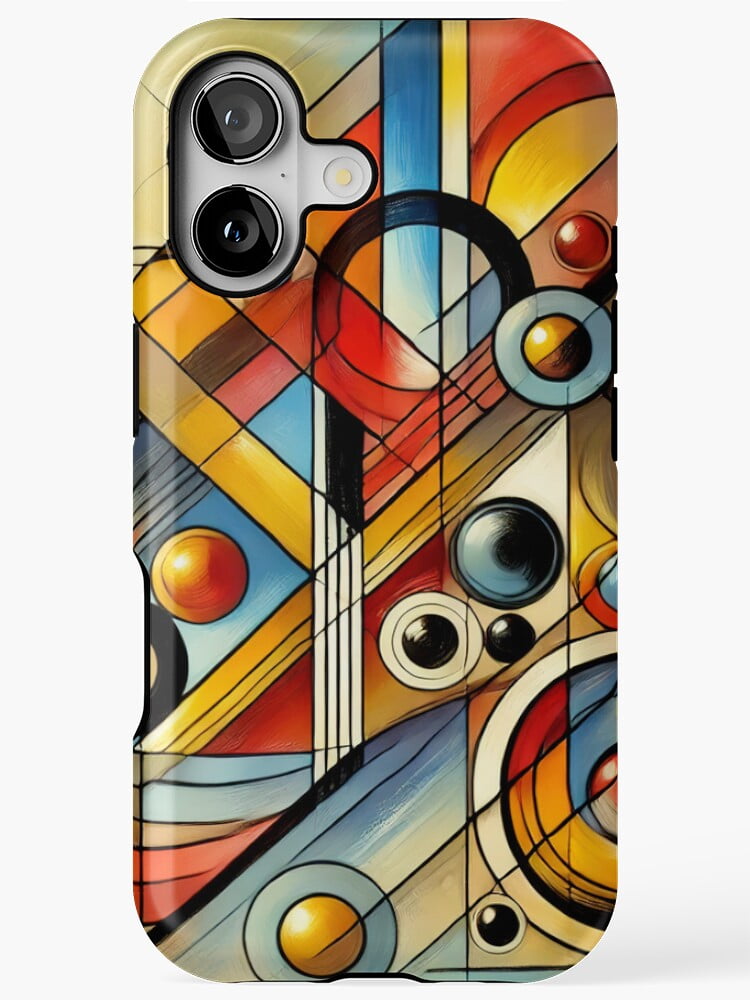 Dynamic Composition Abstract Painting Art iPhone Case 17 16 15 14 13 12 ...