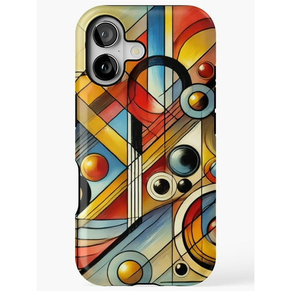 Dynamic Composition Abstract Painting Art iPhone Case 17 16 15 14 13 12 ...