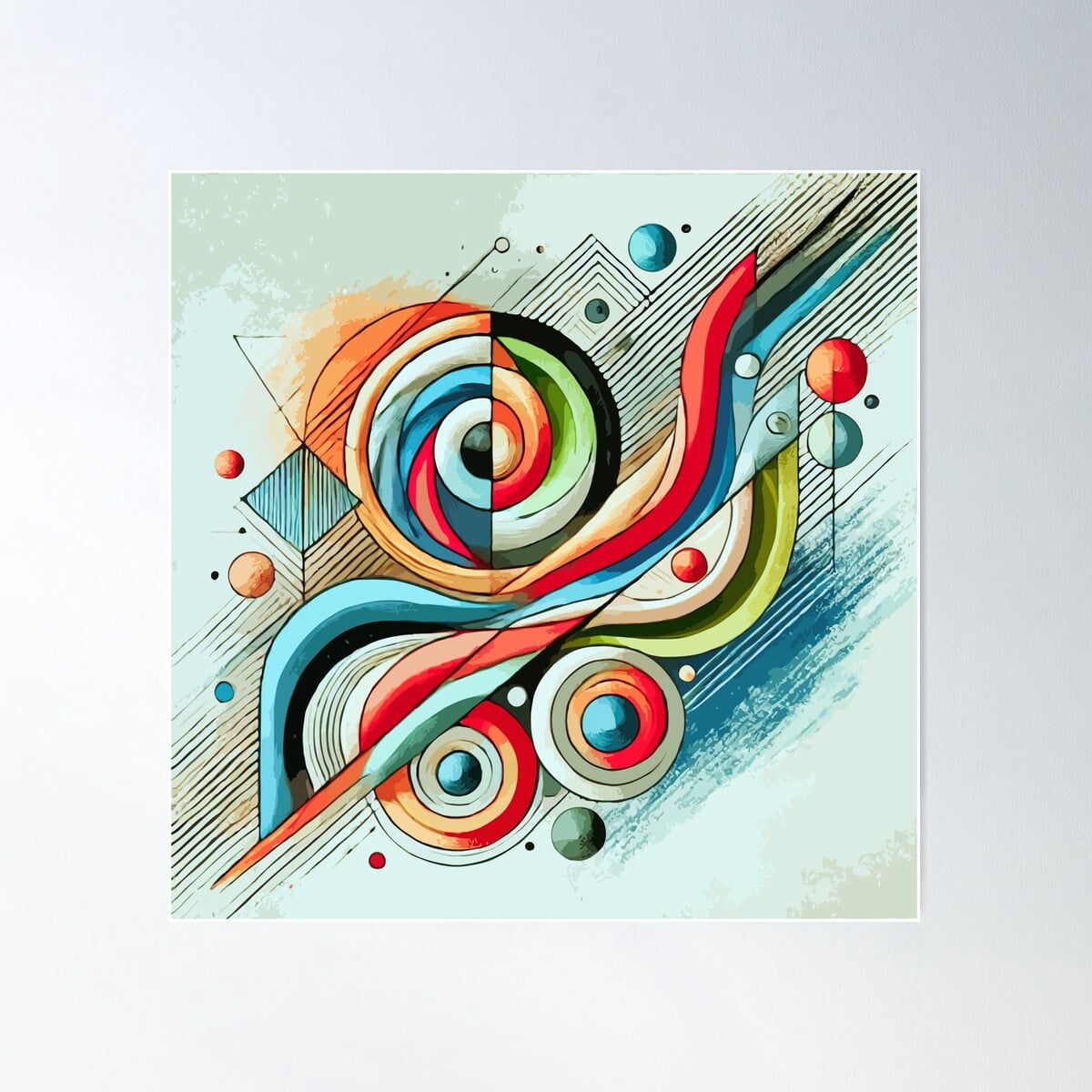 Dynamic Composition Of Geometric Shapes, Including Spirals, Circles ...