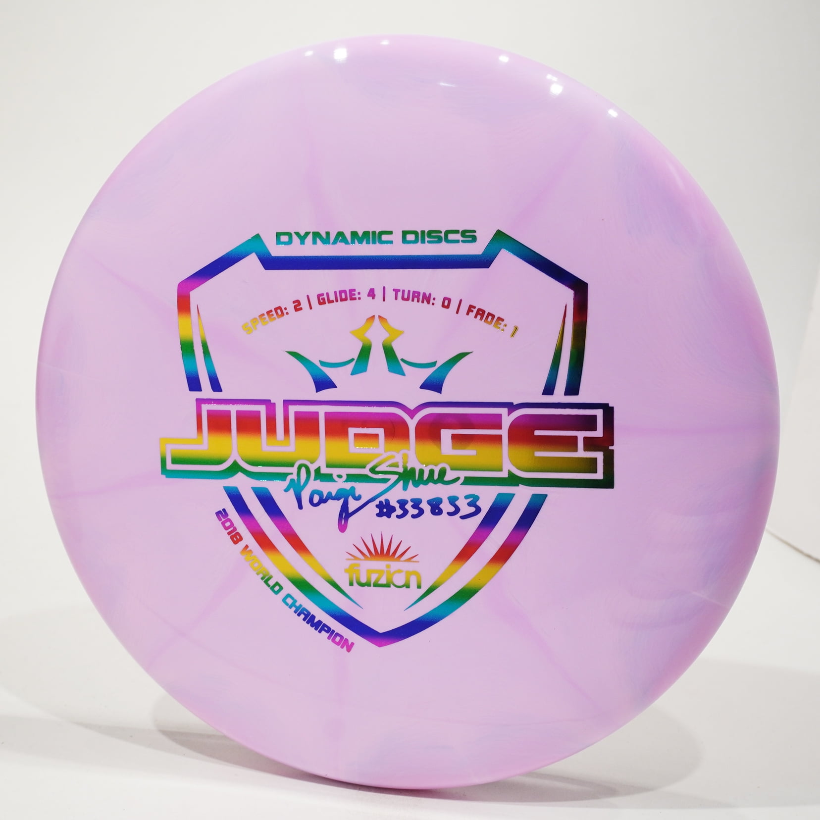 Dynamic Discs Judge (Fuzion) Signature Paige Shue Putter Golf Disc ...