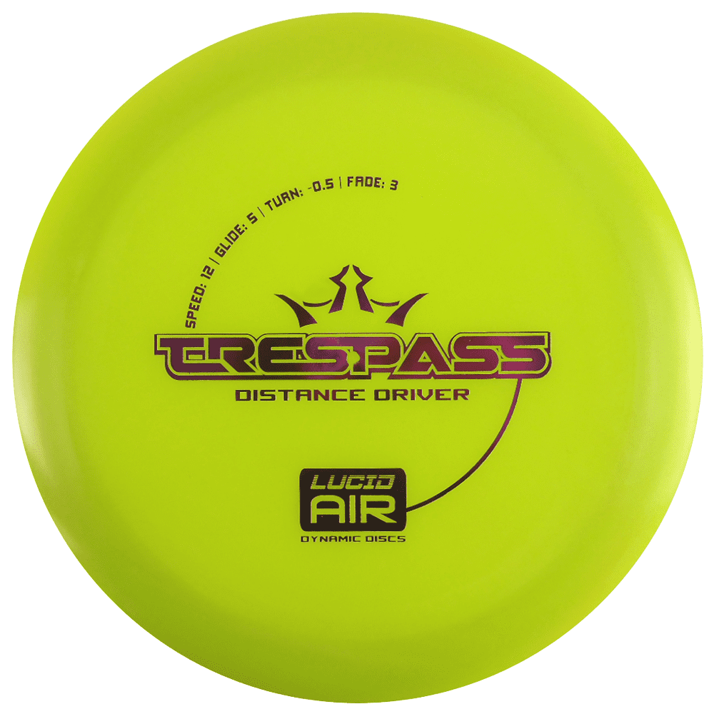 Dynamic Discs Lucid AIR Trespass 150-159g Distance Driver Golf Disc ...